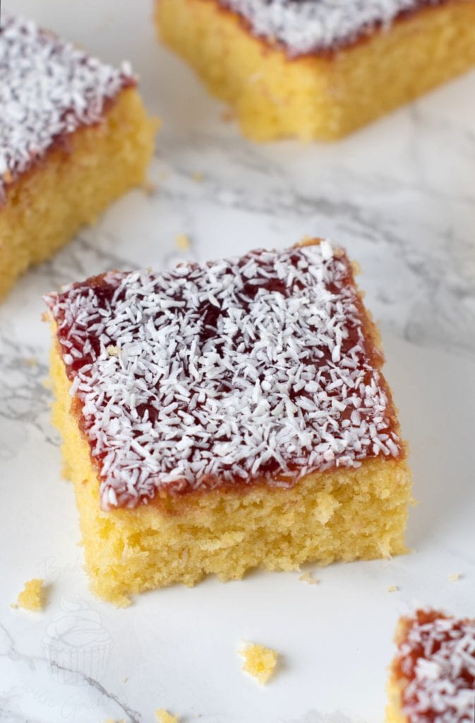 Jam & Coconut School Cake - Baking with Granny