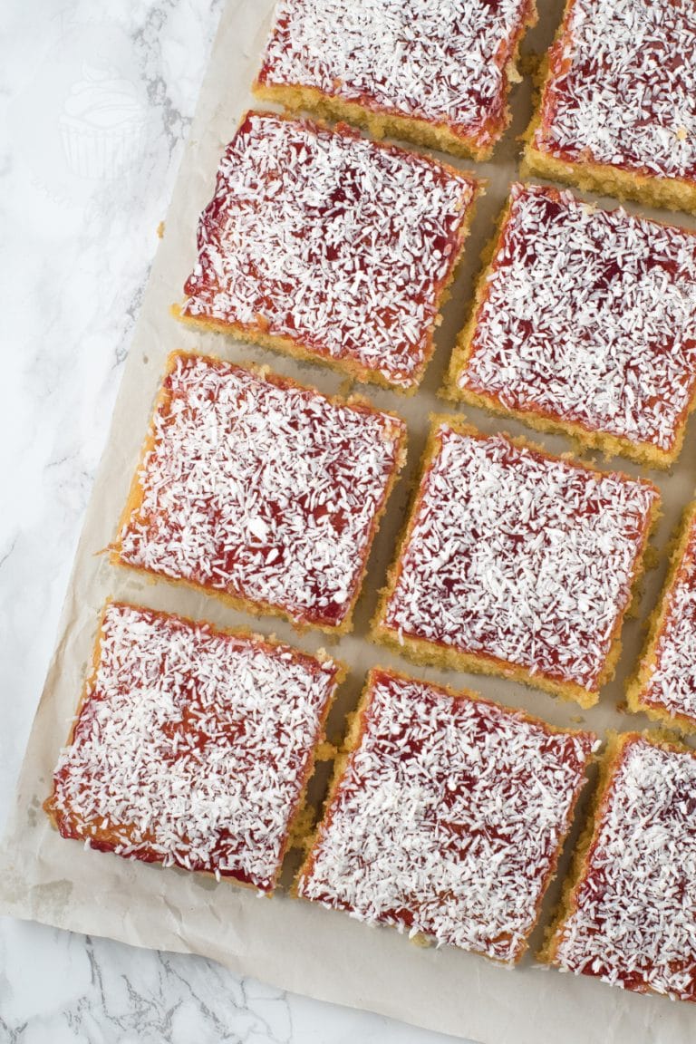 Jam & Coconut School Cake - Baking with Granny